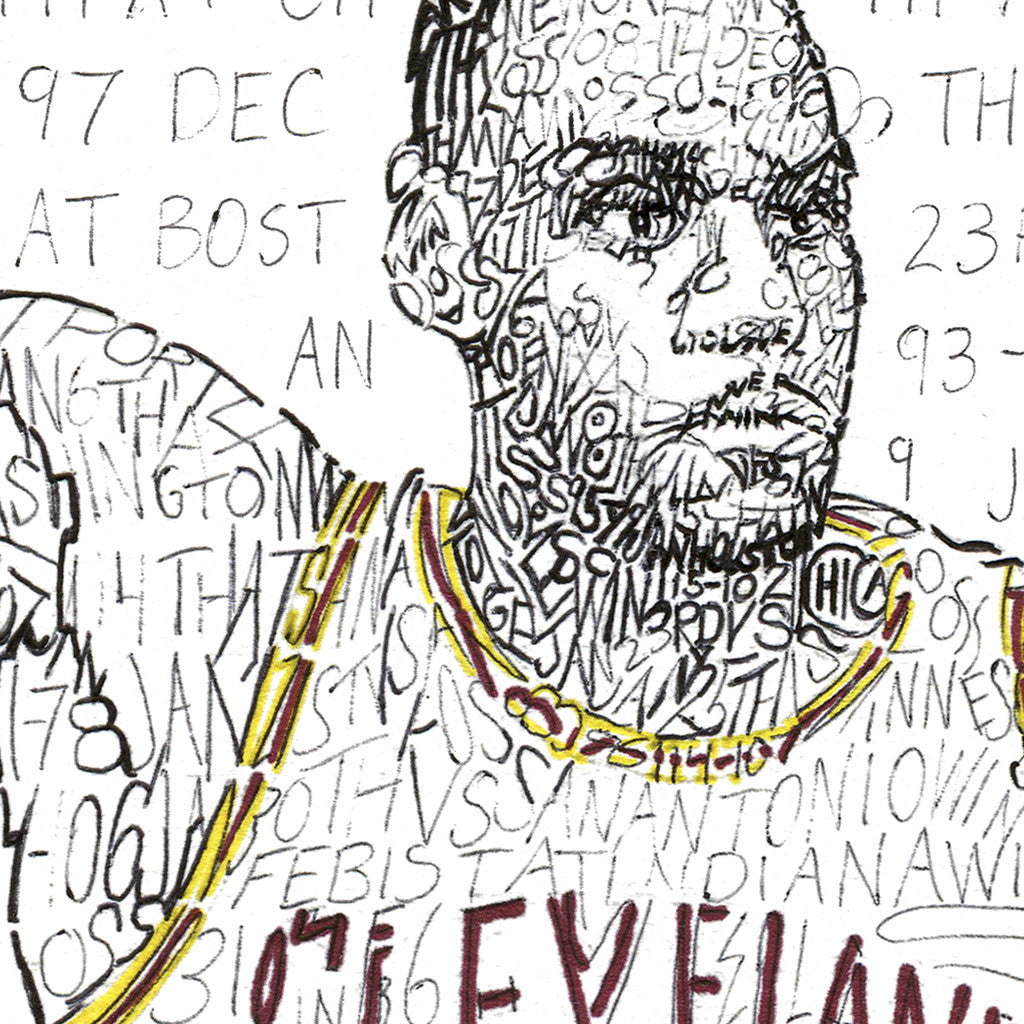 LeBron James Word Art Poster | Cleveland Cavaliers Gifts & Decor