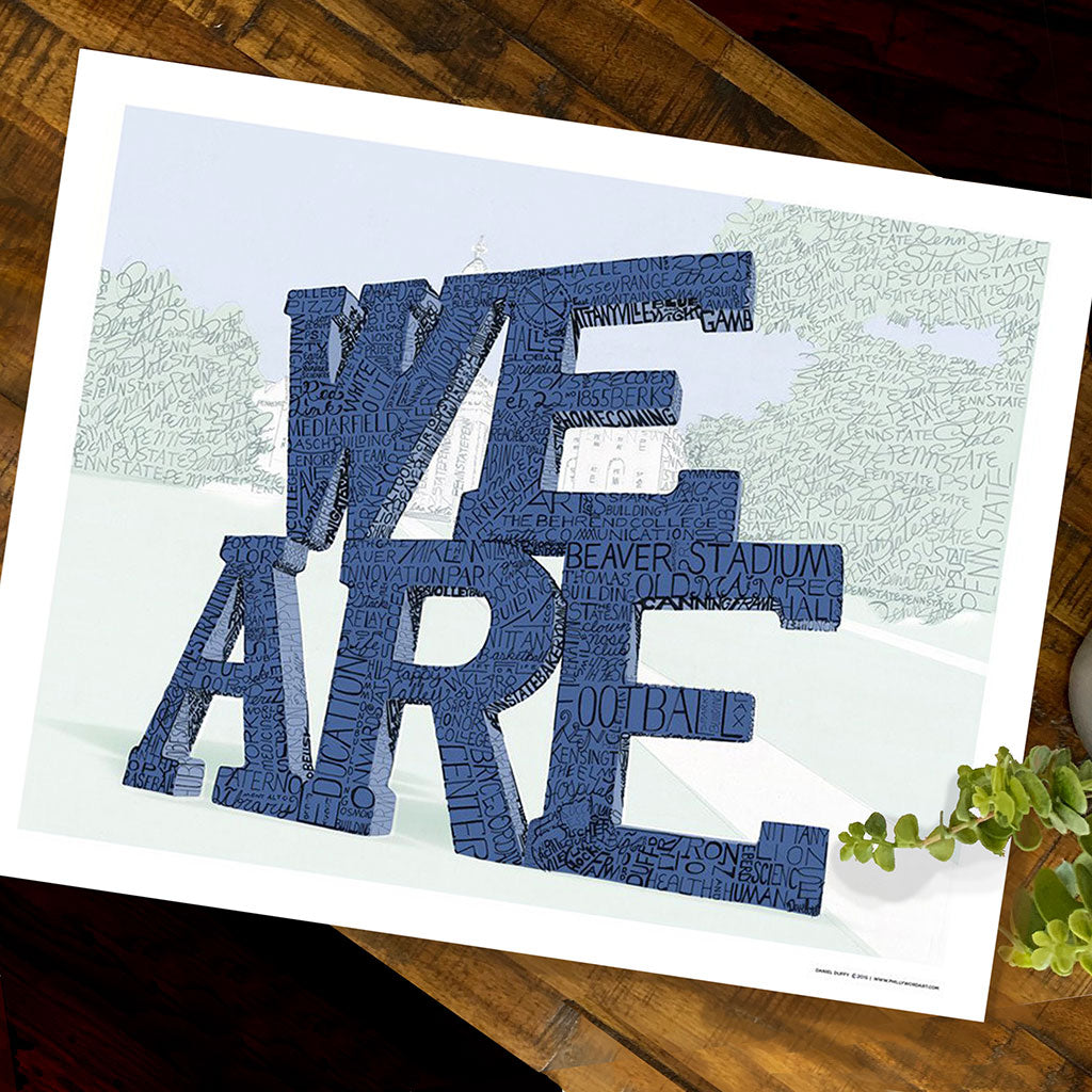 We Are Word Art Poster | Penn State Gifts & Decor