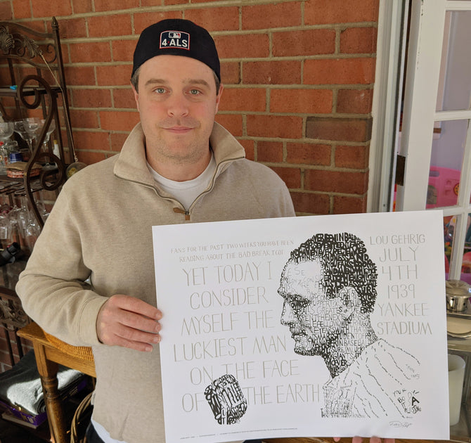 Meaningful Lou Gehrig Speech Wall Art | Art of Words