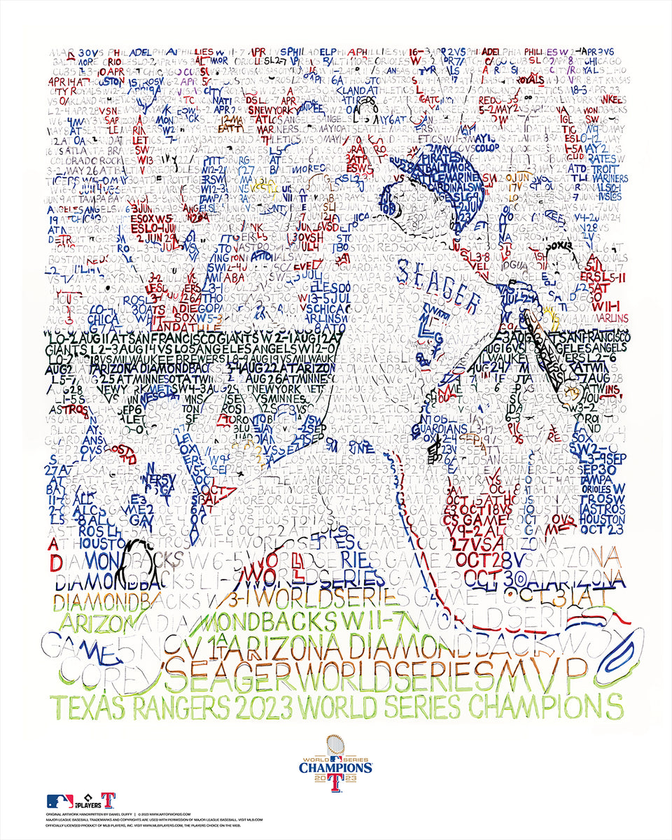 2023 Rangers World Series Word Art Poster | Texas Gifts & Decor