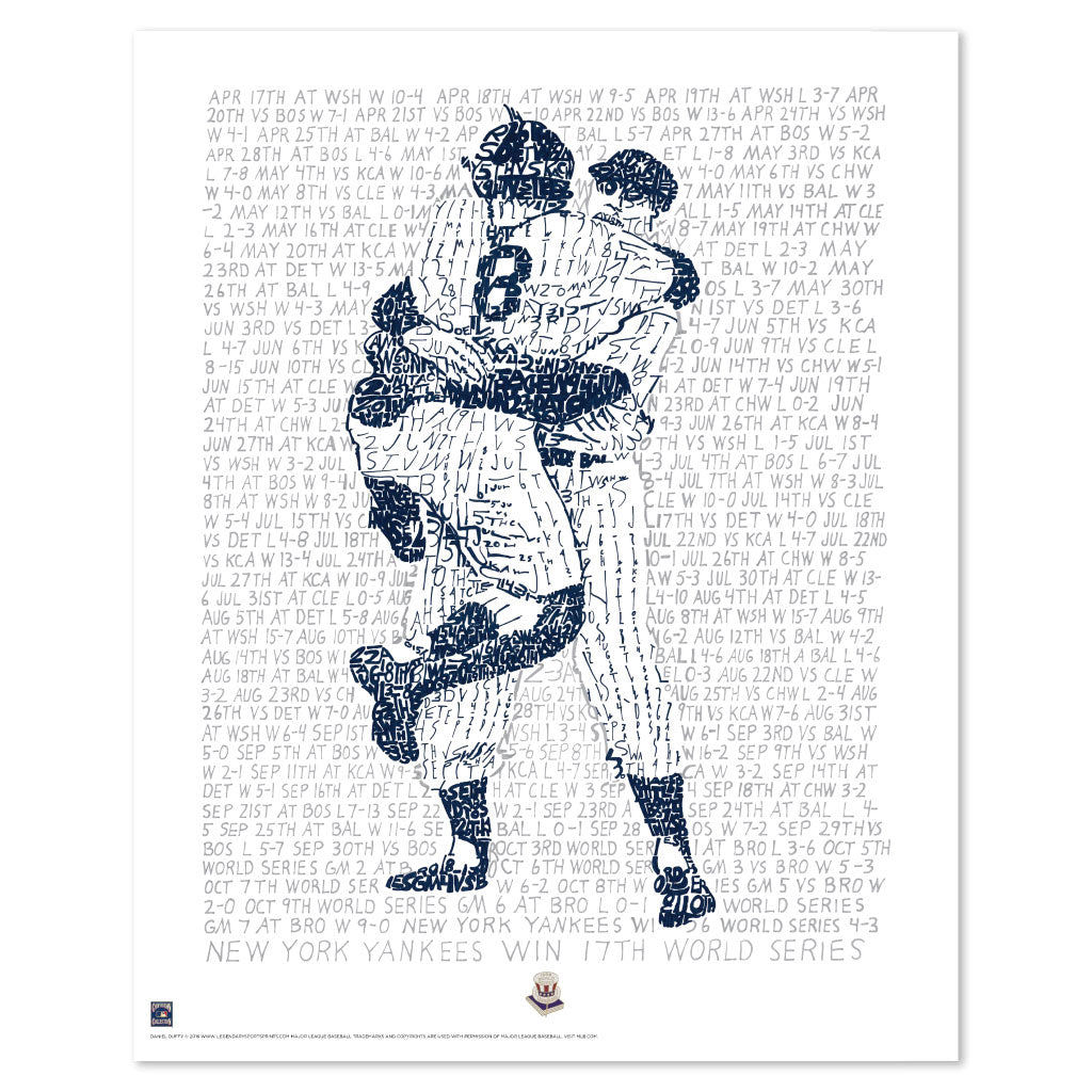 1956 Yankees Championship | Yankees Wall Art | Art of Words