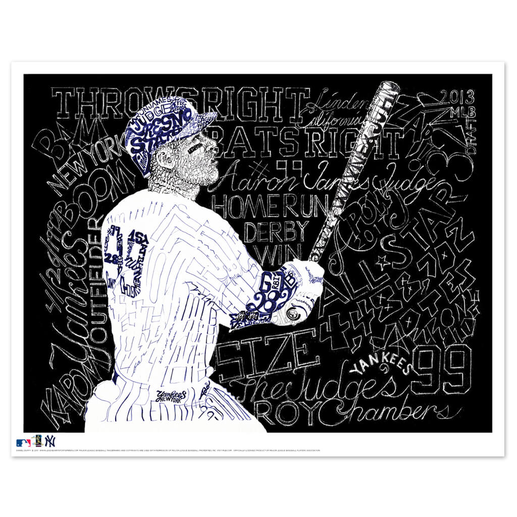 Aaron Judge Poster | New York Yankees Gifts | Art of Words