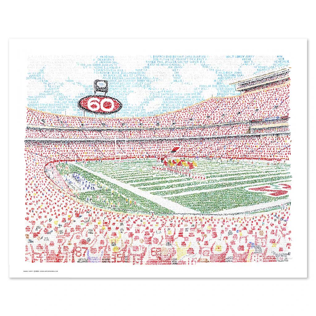Arrowhead Stadium | KC Chiefs Art | Art of Words