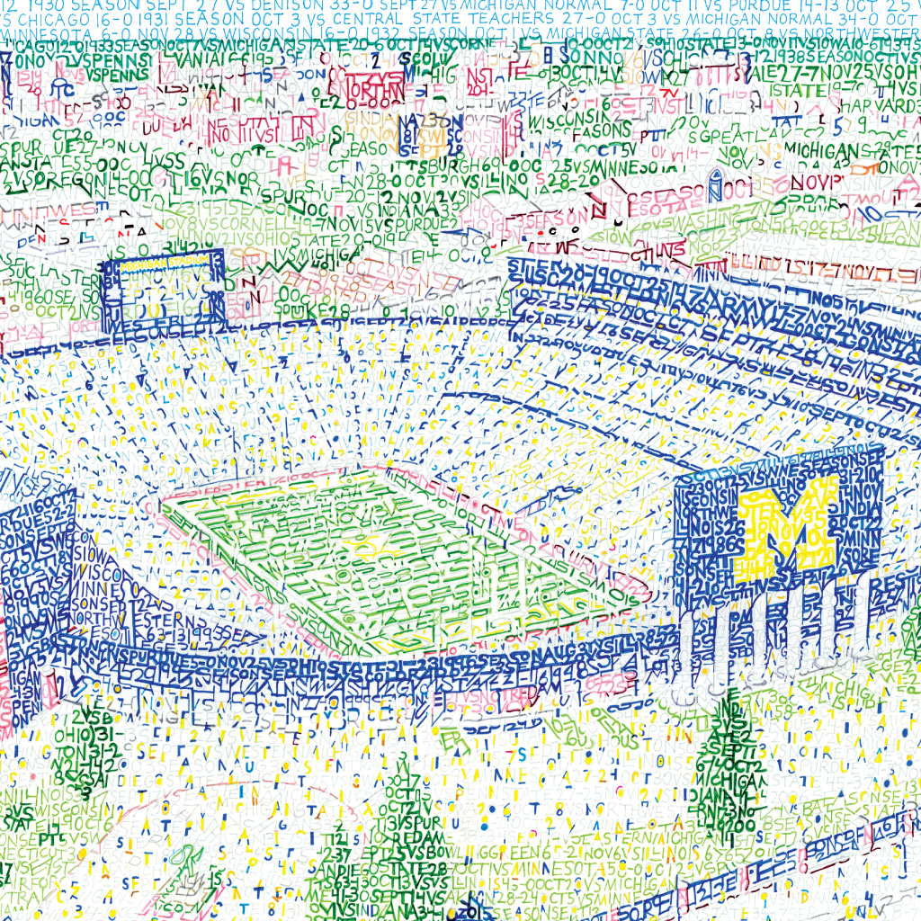The Big House | Michigan Wolverines Wall Art | Art of Words