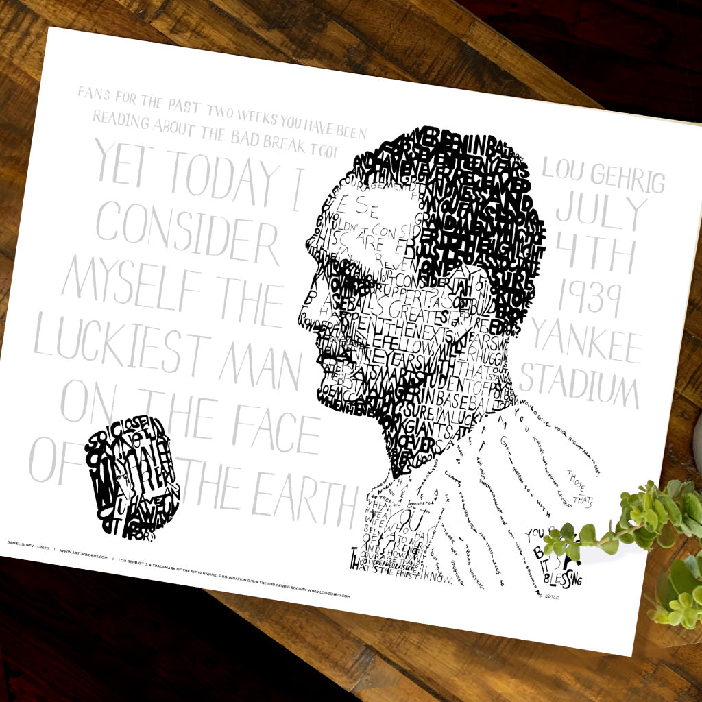 Lou Gehrig Speech Poster