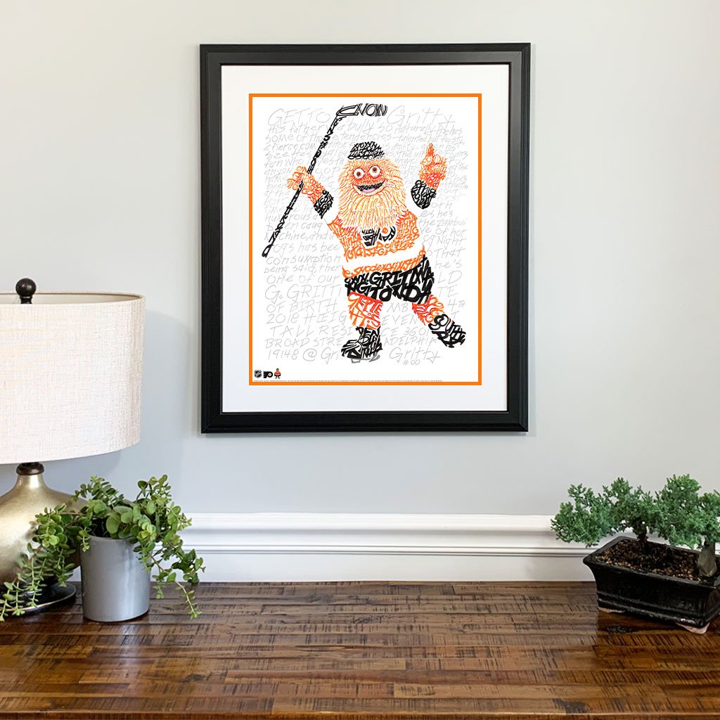 Philadelphia Flyers Gritty | Gritty Word Art | Art of Words