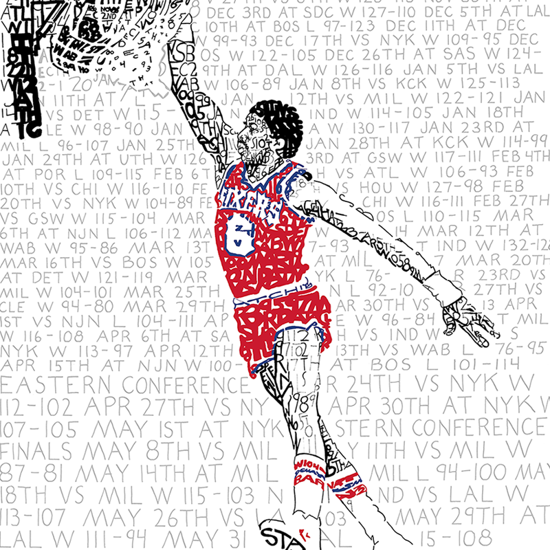 1982 Sixers Championship | Sixers Wall Decor | Art of Words