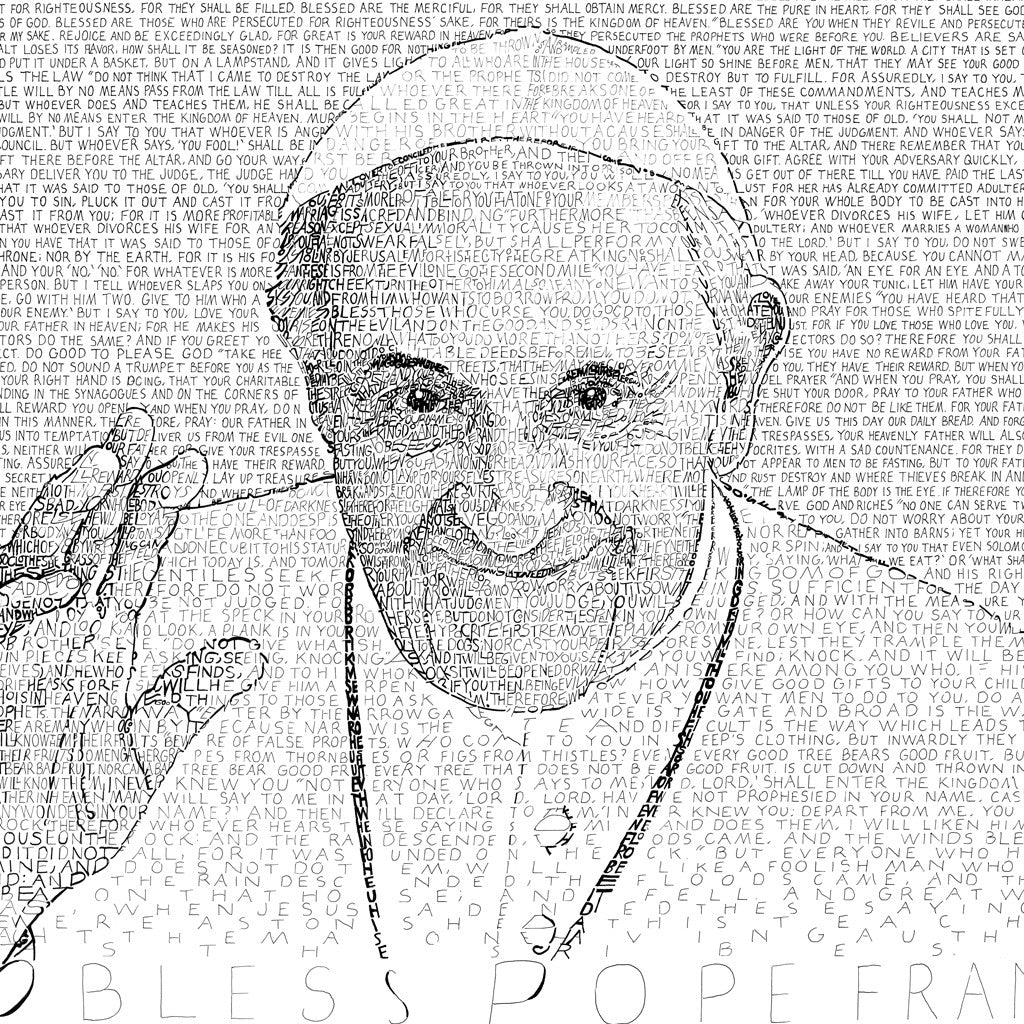 Pope Francis | Pope Francis Portrait | Art of Words
