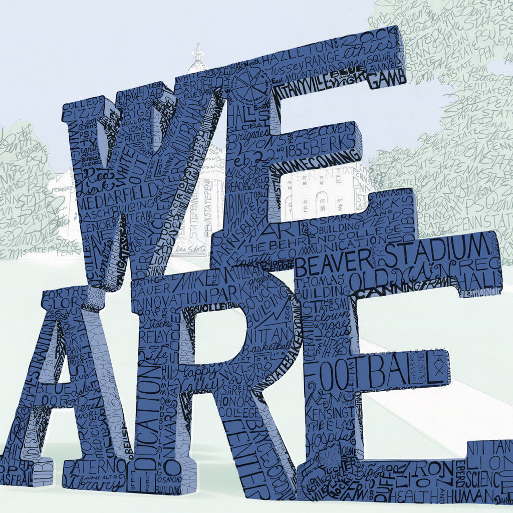 We Are Word Art Poster | Penn State Gifts & Decor